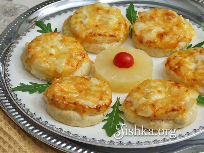 Курица запеченная с ананасами Кулинарный пошаговый рецепт с фото